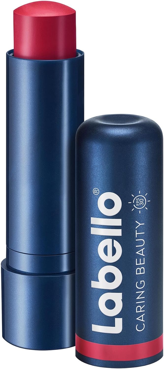 LABELLO Bálsamo Labial Caring Beauty Red (4.8 g), Color Intenso y ...