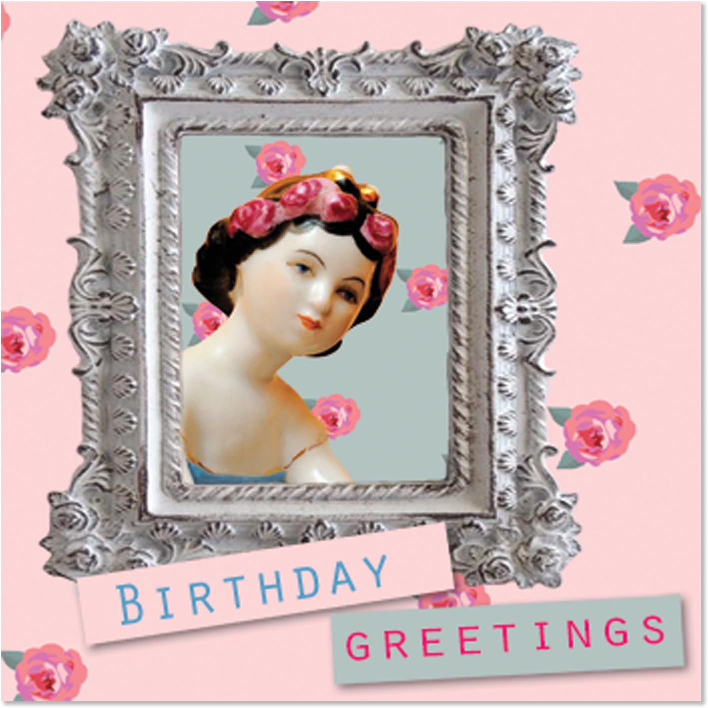 Amazon.com : Vanilla b Super Kitsch Girl in a Frame Birthday Card ...