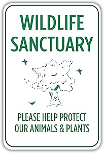 Amazon.com: Wildlife Sanctuary Aluminum Sign - Metal Sign, Street Sign ...