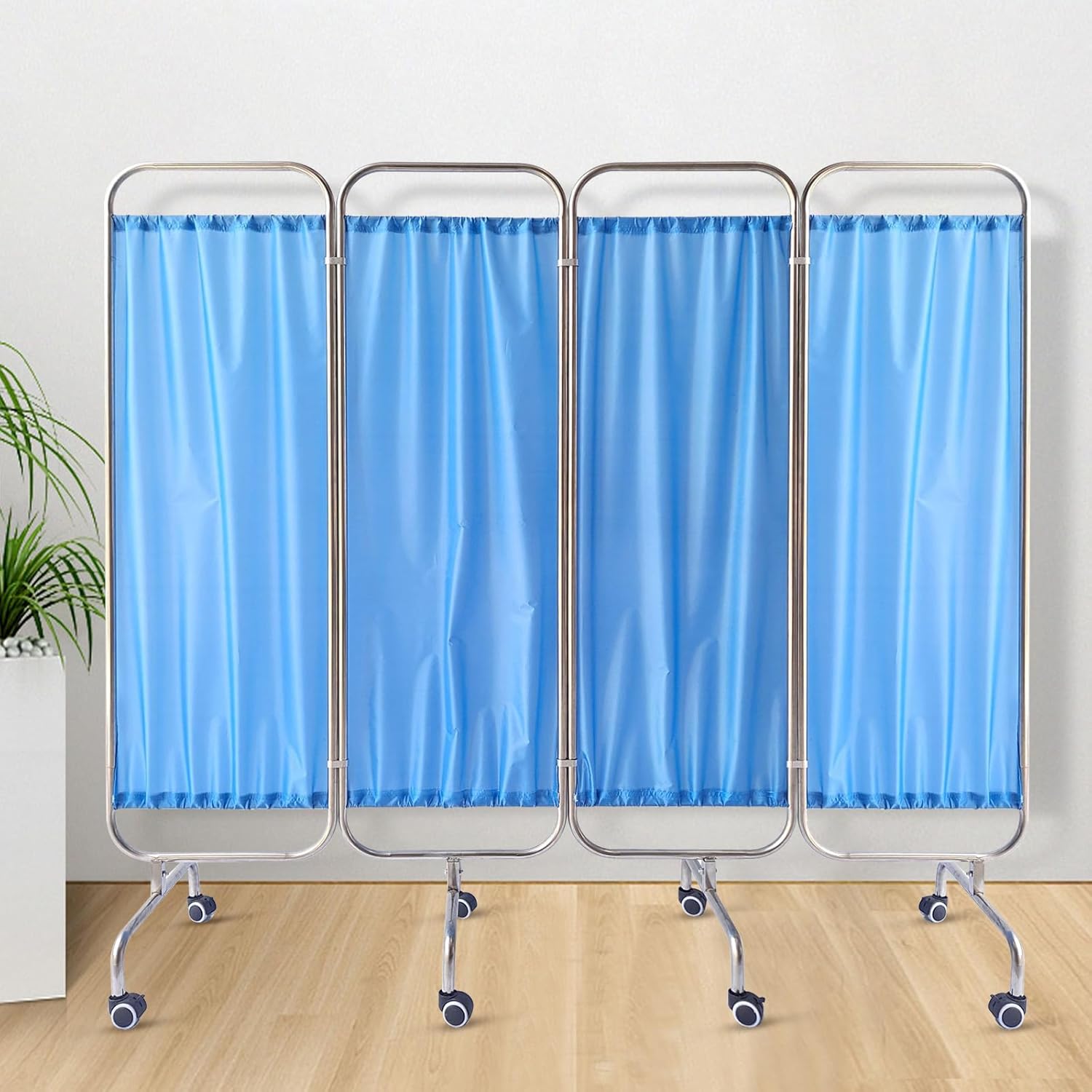 Medical Privacy Screen, Stainless Steel Foldable Medical Privacy Screen ...