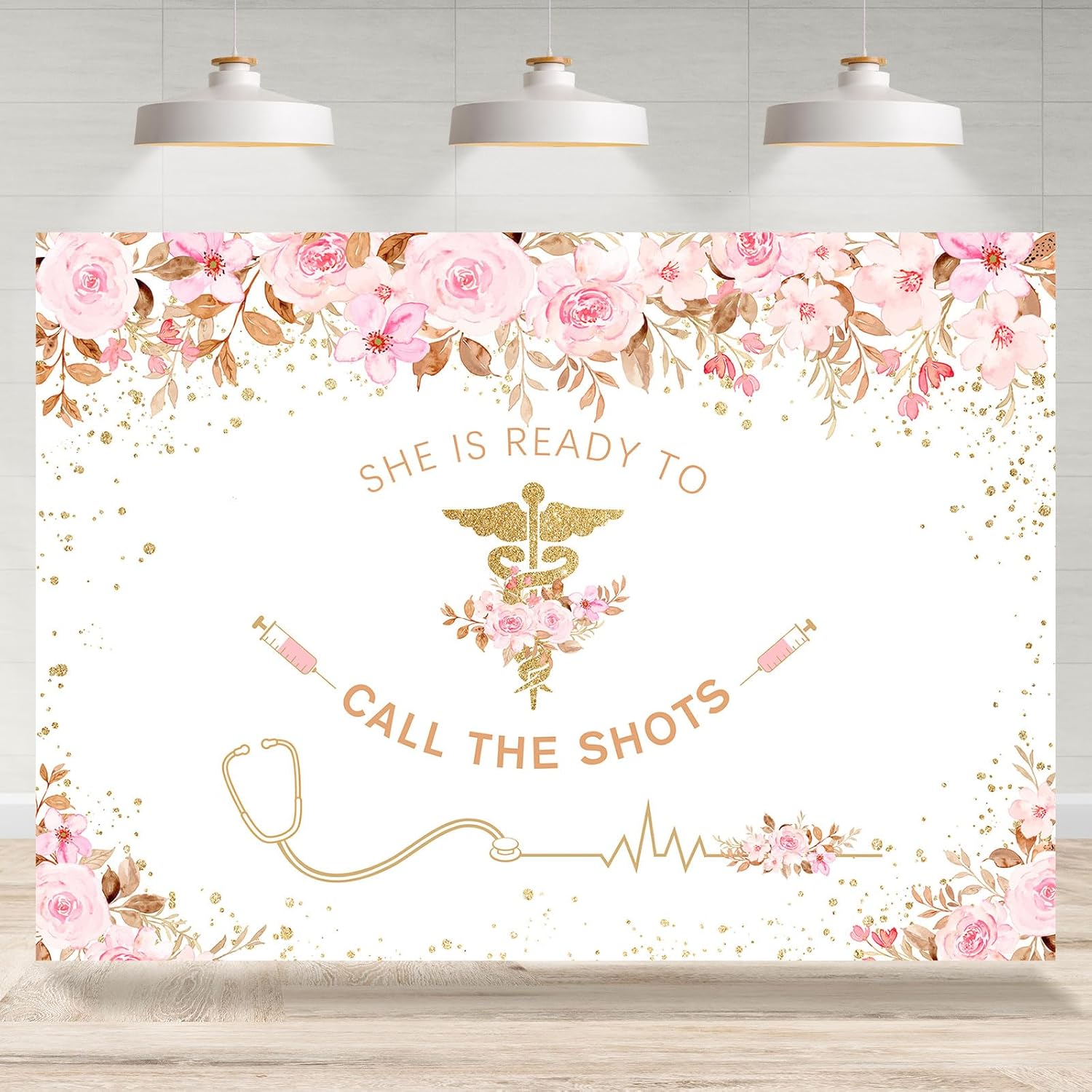 Amazon.com : Rsuuinu Nurse Graduation Backdrop She is Ready to Call The ...