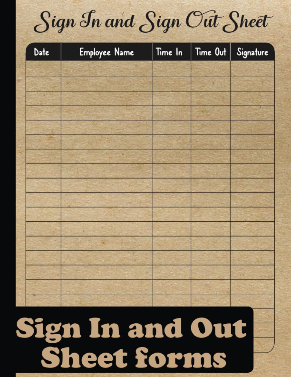 Buy Sign in and Sign Out Log Book: Sign in and sign out sheet with date ...