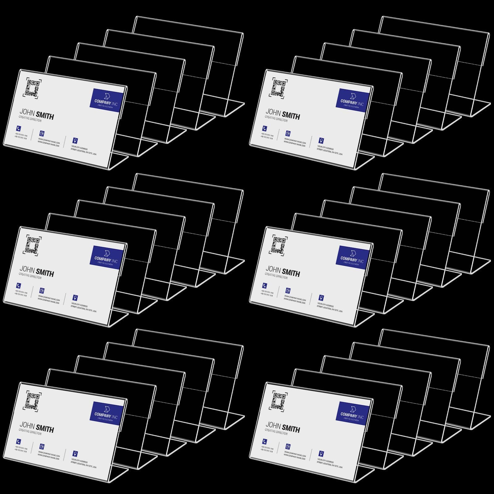 Amazon.com: Openfly 46 Pack Mini Clear Acrylic Sign Display Holder, 2 ...