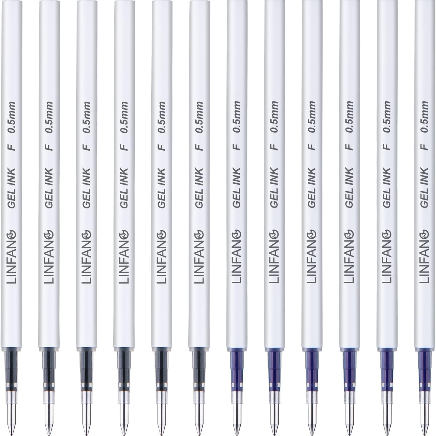 Amazon.com: Black Gel Pens Refills, 12 Pack Retractable Gel Ink Pen ...