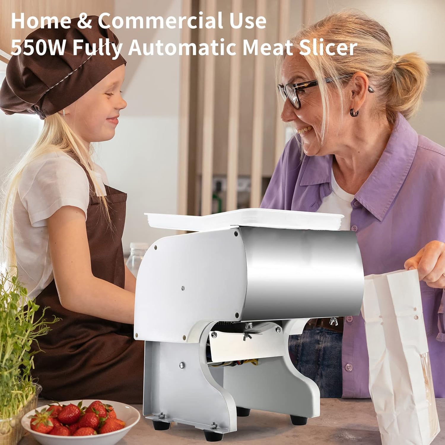 Buy AI XUAN Meat Slicer, Commercial Automatic Meat Cutter for Meat and ...