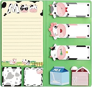 Amazon.com : Cow Sticky Notes Set Cute Sticky Notepads 240 Sheets Book ...