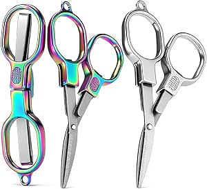Amazon.com: Folding Scissors 3 Pcs Portable Keychain Travel ...
