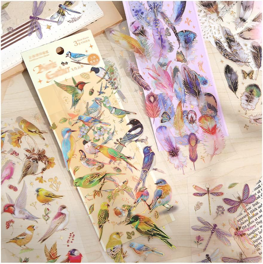 Amazon.com: RIVEENY Vintage Flowers Holographic Stickers Set for ...