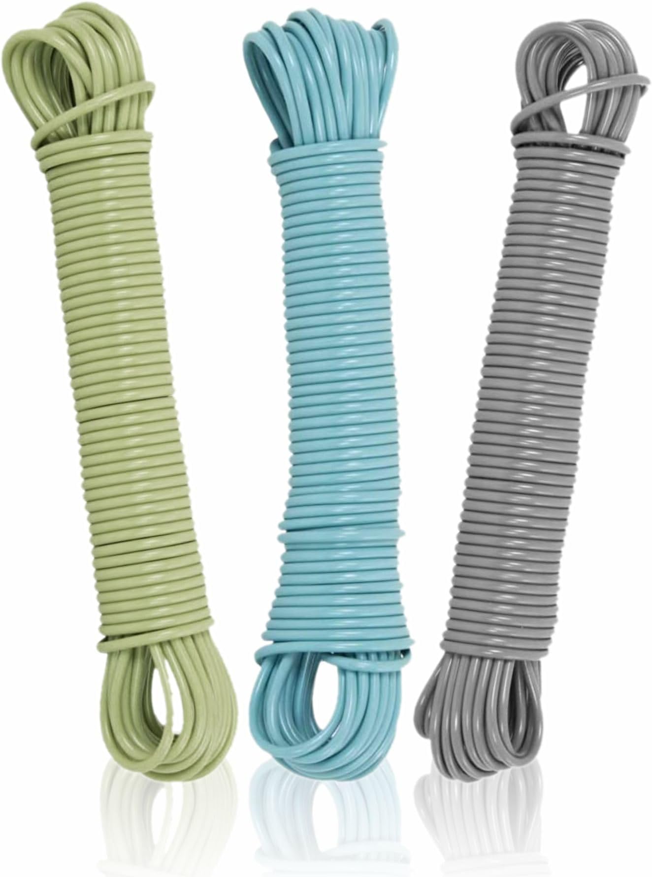 EVERLASTO 'Kleenwash' White PVC Clothes/Washing Line 4.8mm x 25M ...