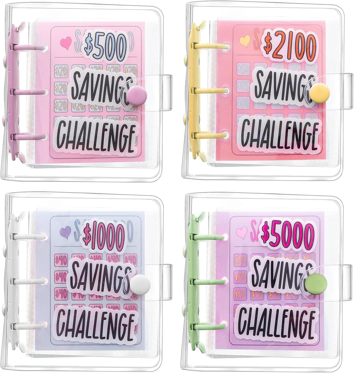 Amazon.com : Furbeko 4 Pcs Money Saving Binder Envelope Dollar Savings ...