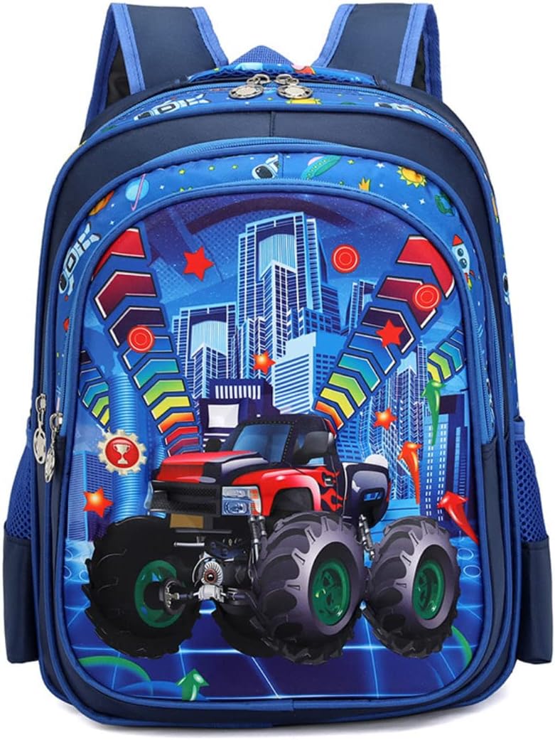 Amazon.com | JIAJIAMIN Kid Boys 3D Print Comic Cartoon Car Backpack ...