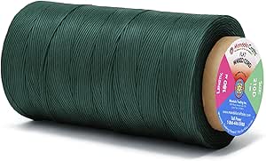 Amazon.com: Mandala Crafts Forest Green Flat Waxed Thread for Leather ...