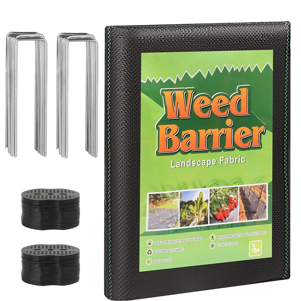 BEGONDIS Heavy Duty Weed Control Membrane with Garden Pegs- Premium ...
