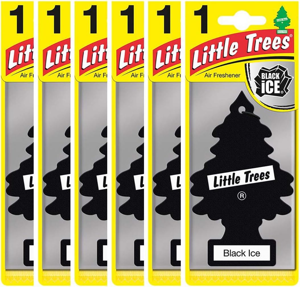 Little Trees Air Freshener Tree MTZ04 Black Ice Fragrance for Car Home ...