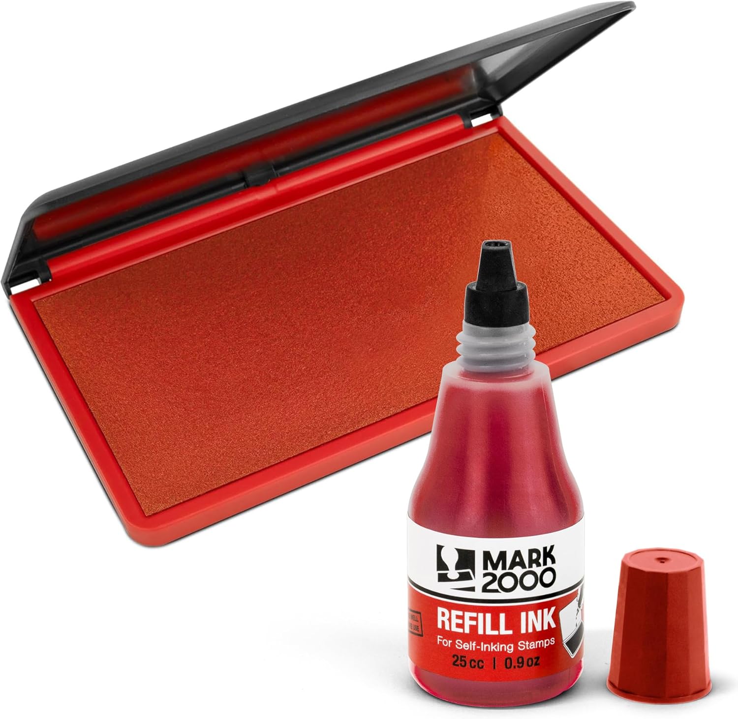 Amazon.com : Mark 2000 Premium Red Self-Inking Refill Ink + Stamp Pad ...