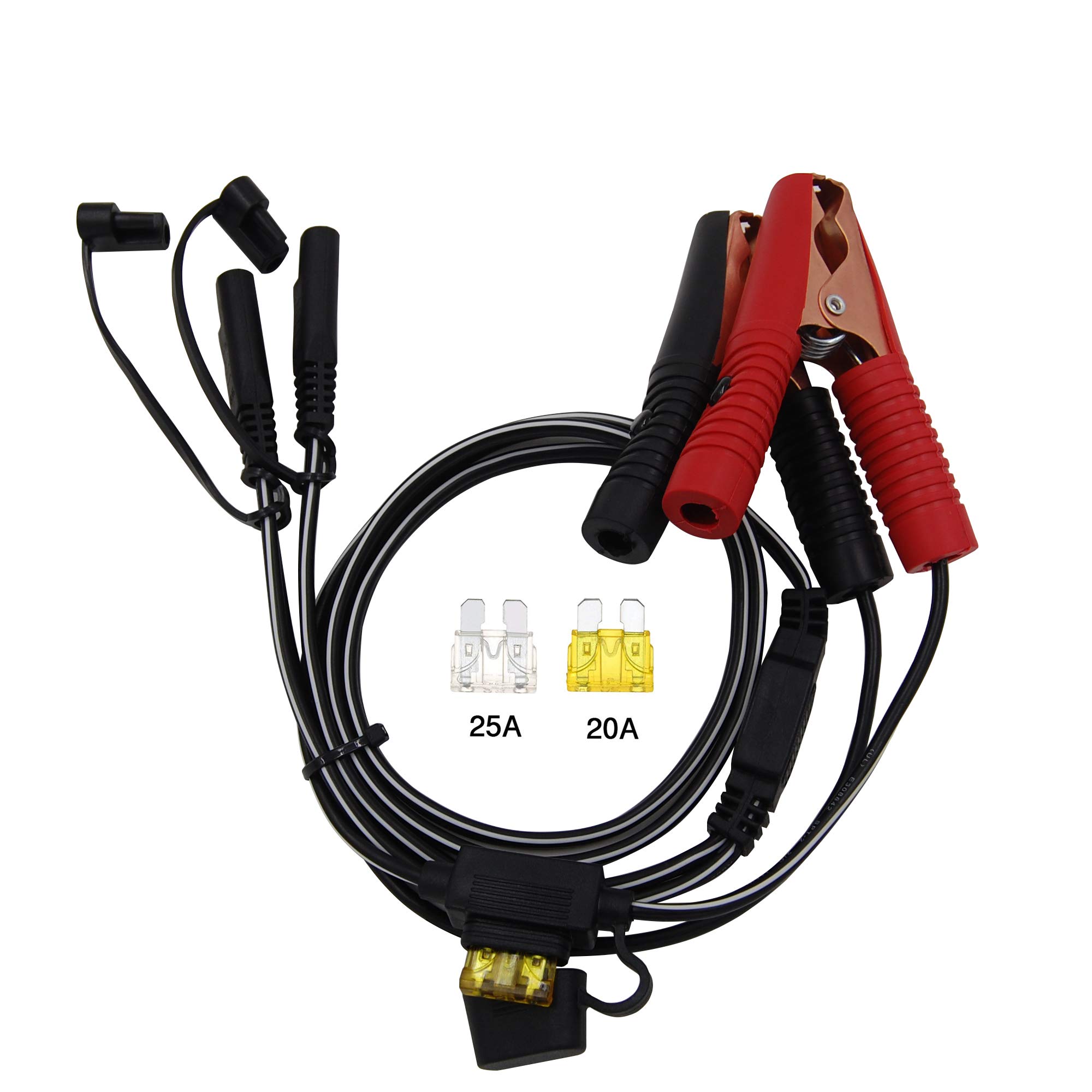 Buy SCCKE 3.3FT 14AWG Battery Alligator Crocodile Clip to 2 SAE ...