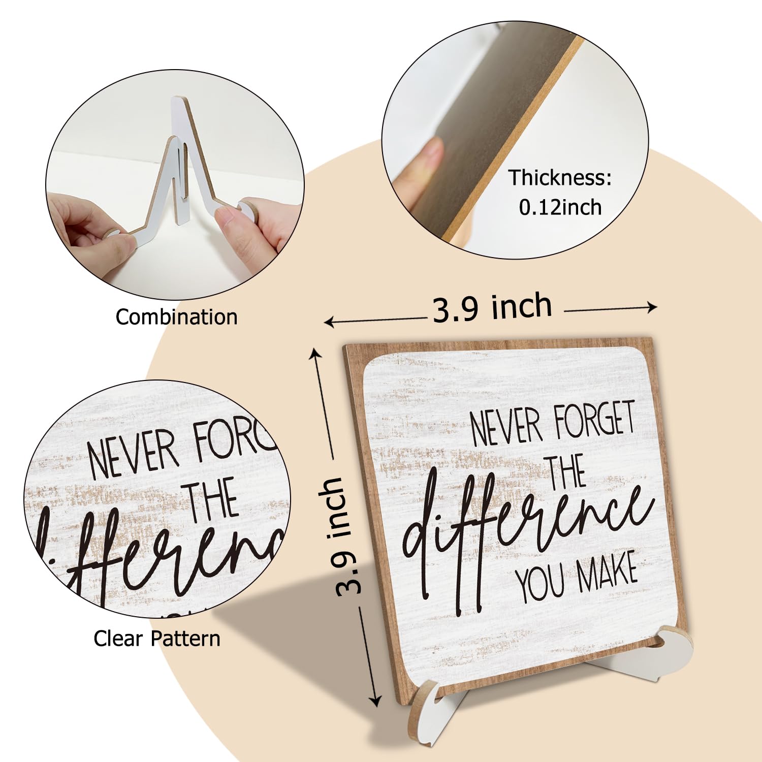 Snapklik.com : Inspirational Wooden Table Sign Plaque Desk Decoration ...