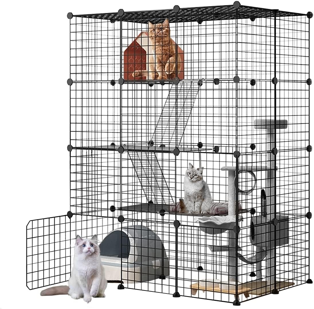 Amazon.com: Catio Large Cat Cages Indoor Metal Playpen Enclosure ...