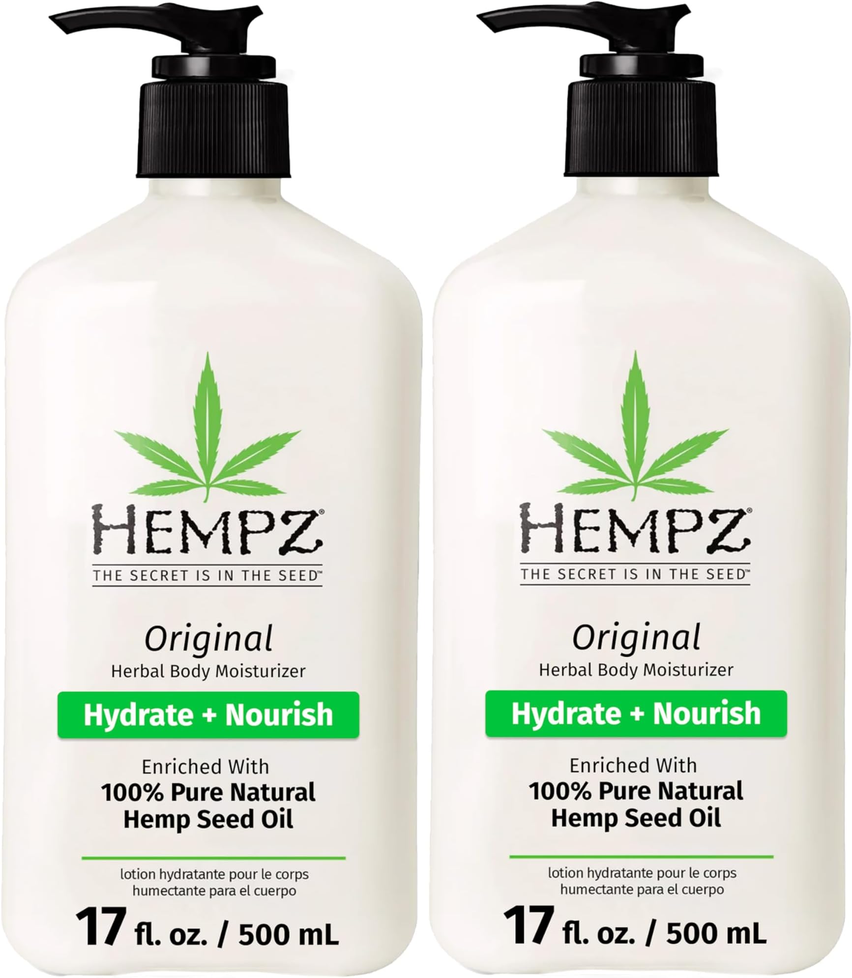 Amazon.com : Hempz Original, Natural Hemp Seed Oil Body Moisturizer ...