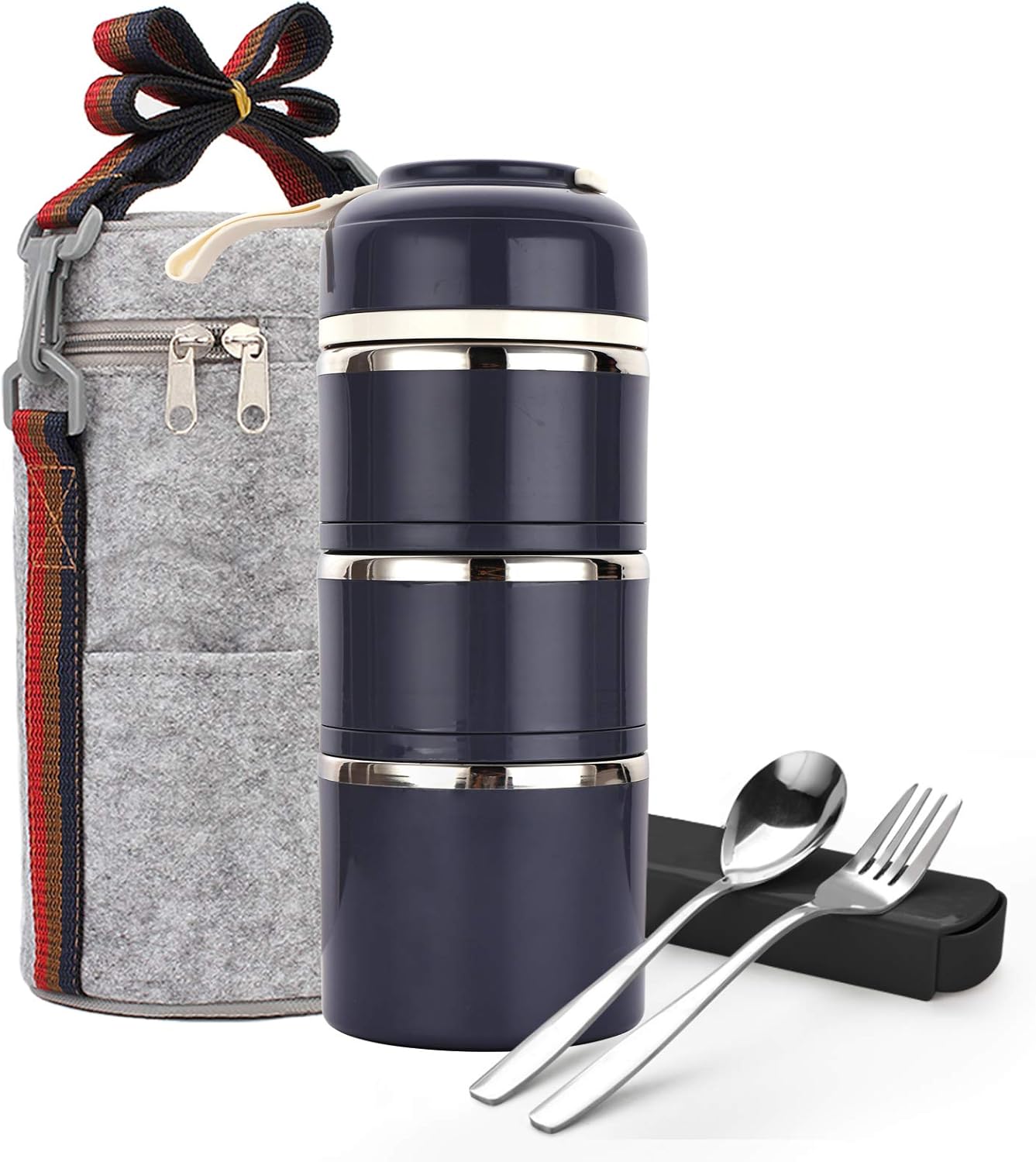 Amazon.com: ArderLive Stackable Bento Lunch Box, Stainless Steel ...