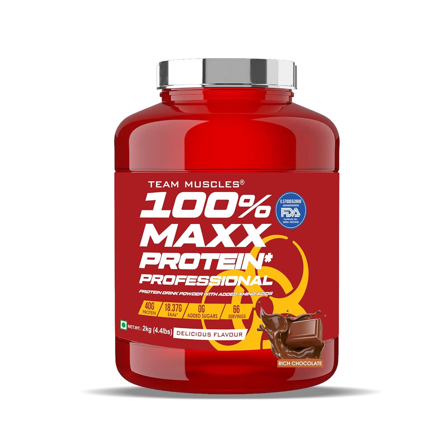 TM WITH TEAM MUSCLES Team Muscle 100% Maxx Protein Professional- 2Kg ...