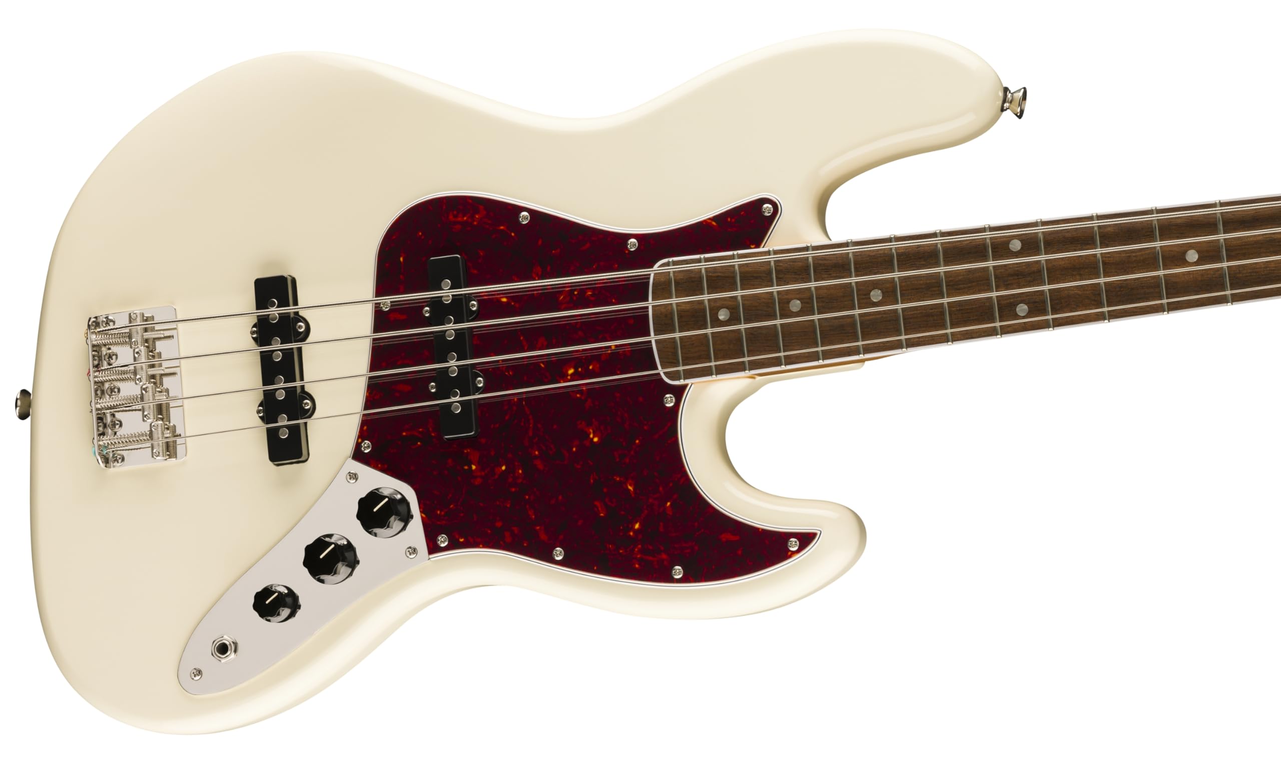 Snapklik.com : Squier 4 String Bass Guitar, Right, Olympic White