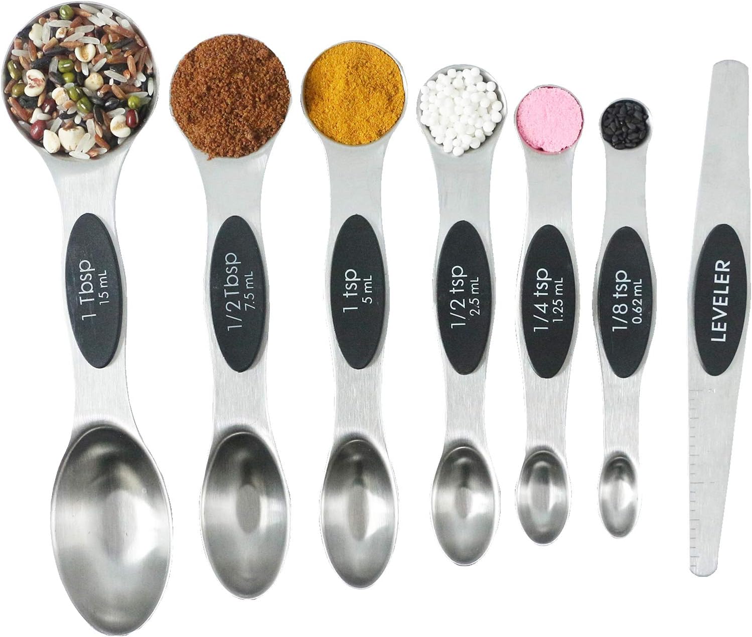 Hushnow Magnetic Measuring Spoons Set, 6 Measuring Spoons and Cups 1 ...