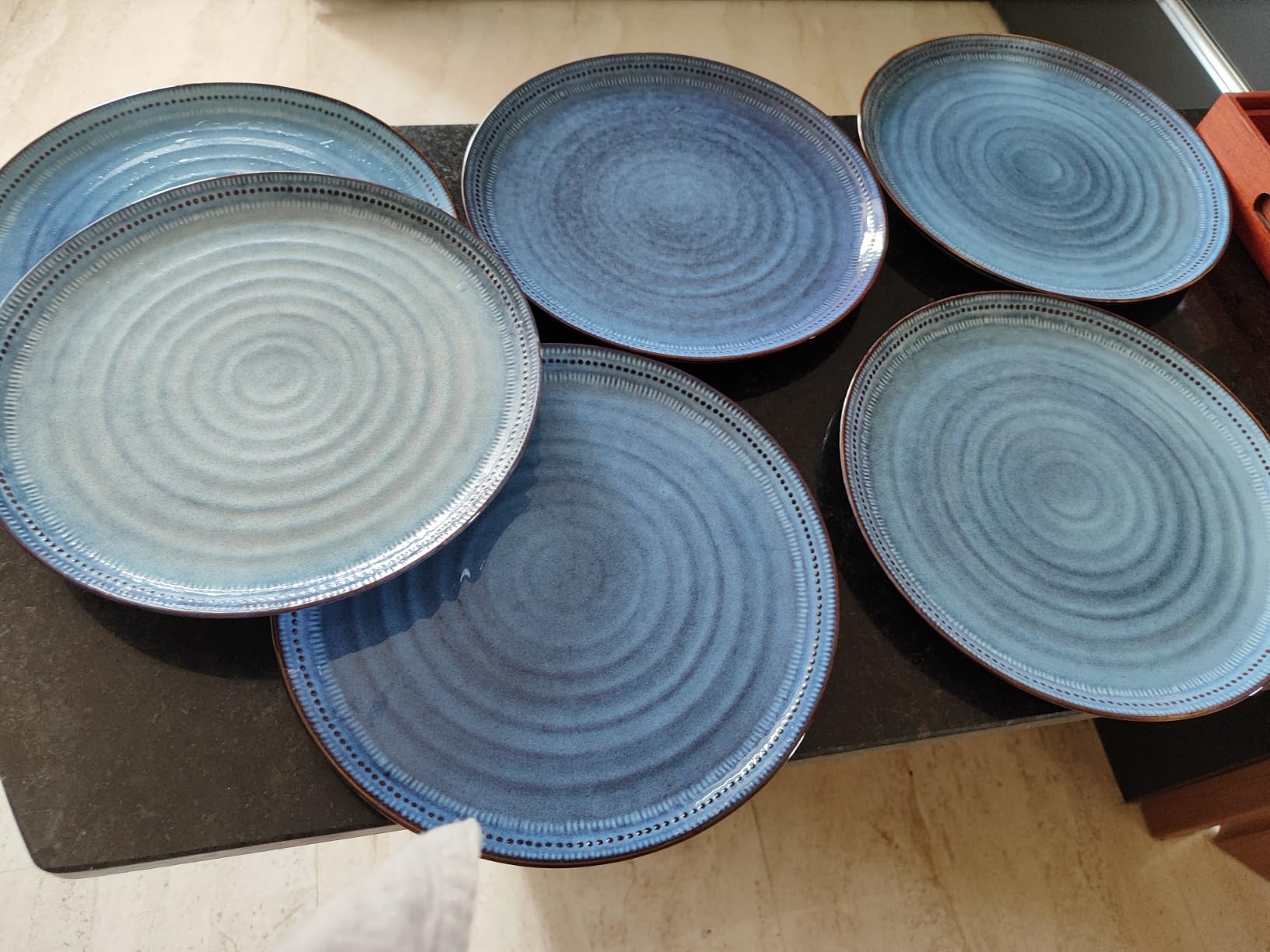 Buy Anko Maison Stoneware Dinner Plate - Set of 6 | Light-Weight Daily ...