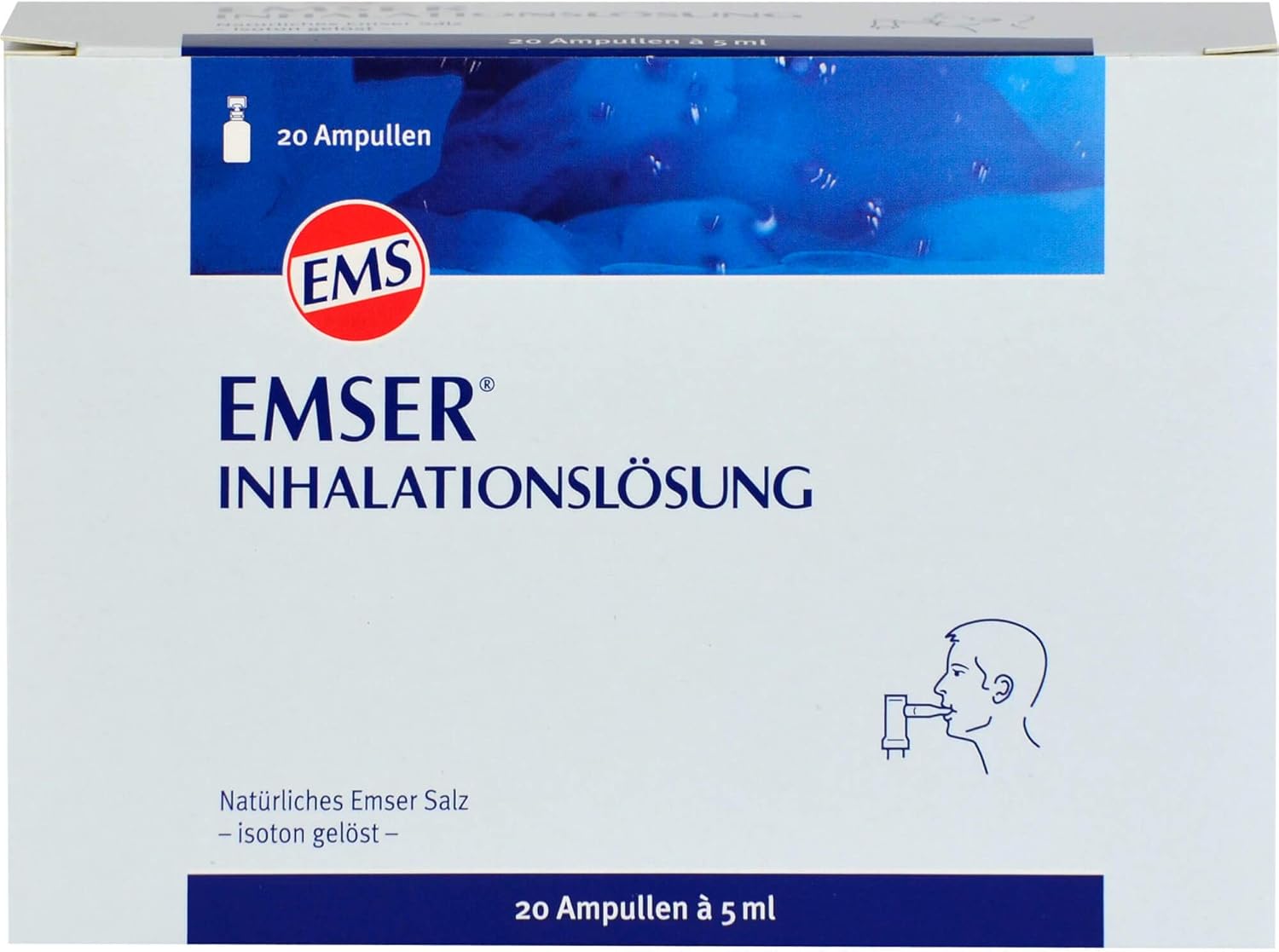 EMSER Inhalationslösung, 20 pc Ampoules : Amazon.fr: Hygiène et Santé