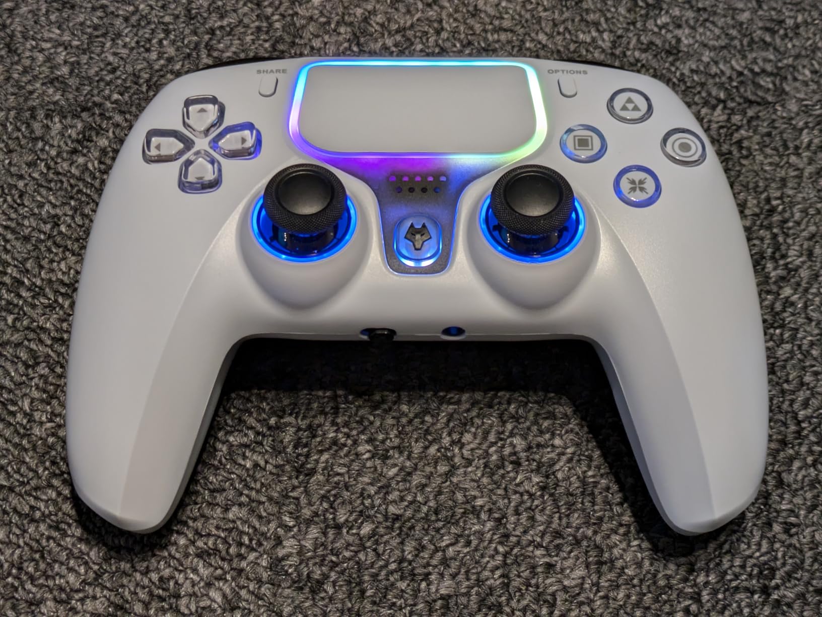 Amazon | NBCP ワイヤレスグリップ【PS4/PS3/PC/iOS/Android対応】背面ボタン搭載｜ホール効果トリガー｜RGB ...