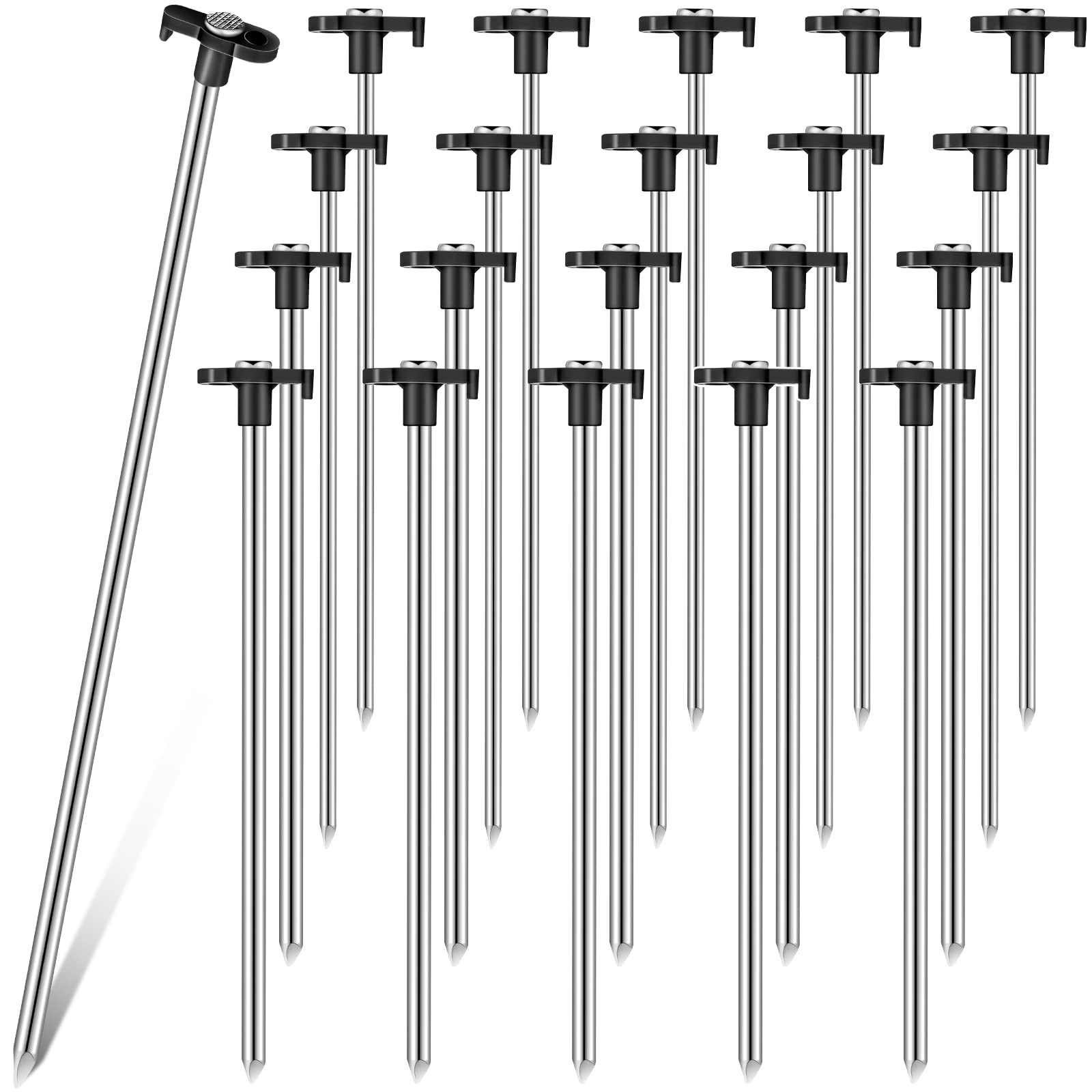 Amazon.com : Shimeyao 100 Pcs 10 Inch Tent Stakes Heavy Duty Camping ...