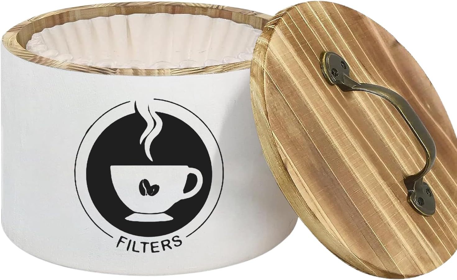 Amazon.com: Mocha Bliss Coffee Filter Holder, Farmhouse White Filter ...