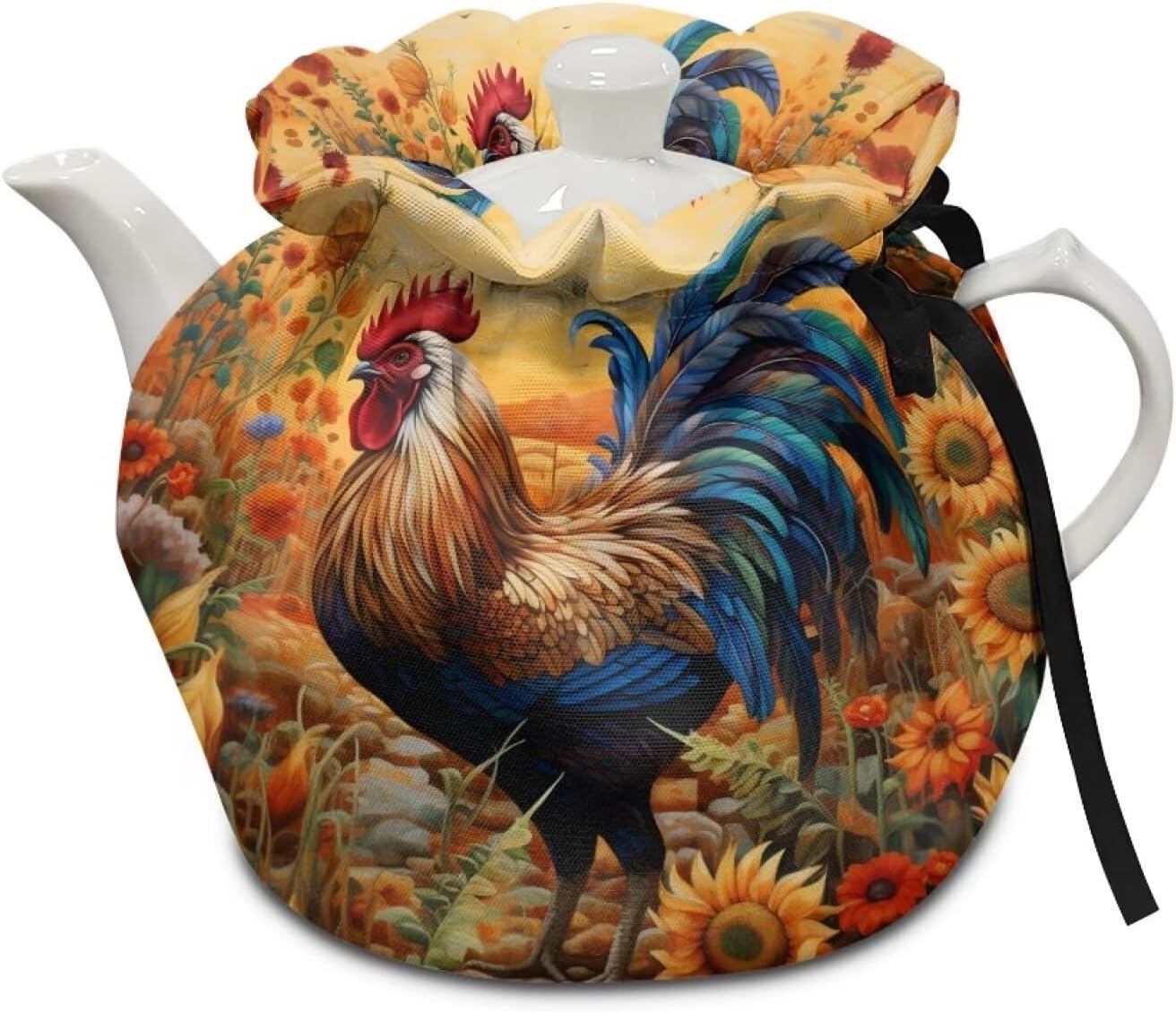 Amazon.com: ZUXONGSY Rooster Tea Cozy for Teapot Insulated Sunflower ...