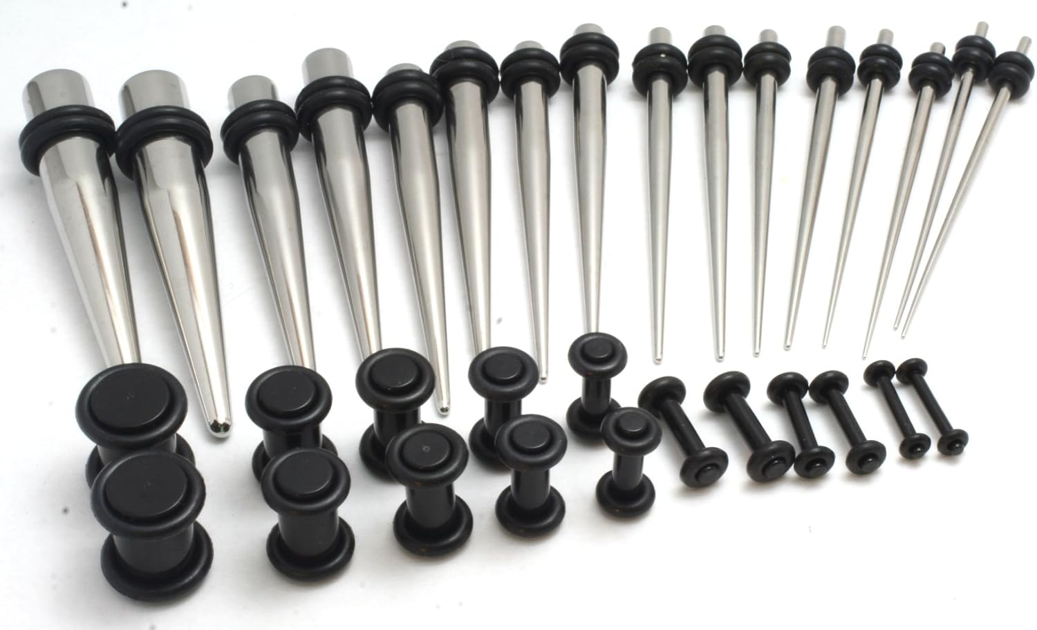 Amazon.com: Zaya Body Jewelry 32pc Ear Stretching Kit Steel Tapers and ...