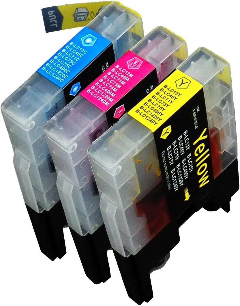 3 Pack Compatible LC-61 , LC-65 , LC61 , LC65 1 Cyan, 1 Magenta, 1 ...