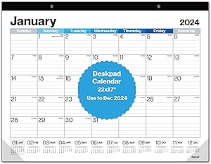 Dunwell 22x17 Desk Calendar 2024, Use as Large Deskpad Calendar or ...