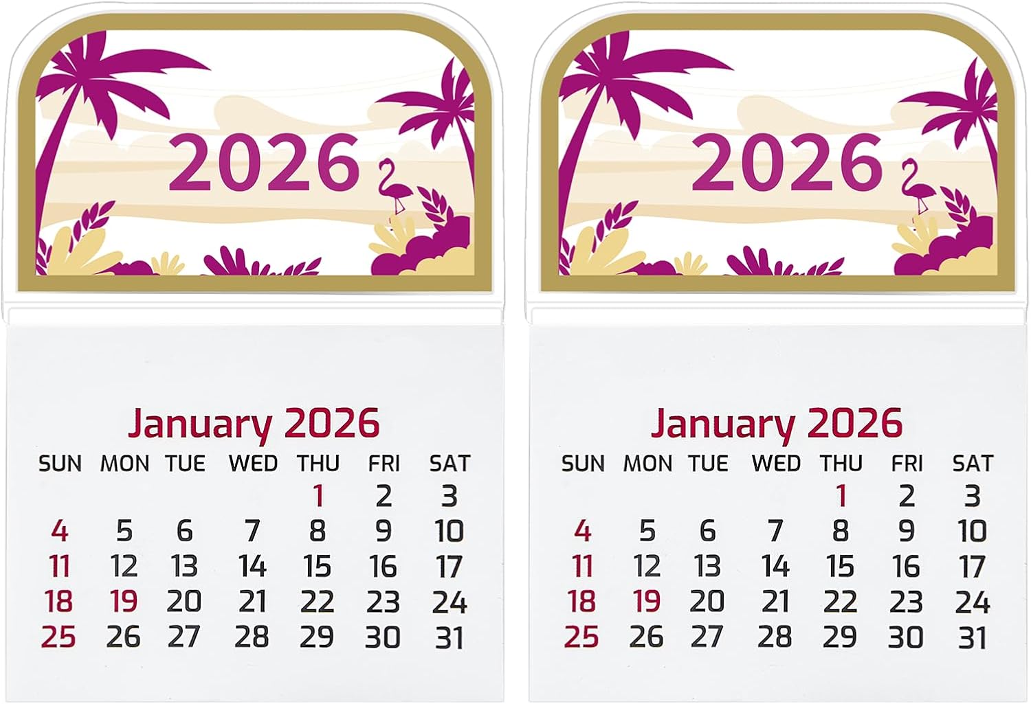 2026 Mini Stick on Calendars Small Peel and Stick Calendar Adhesive ...