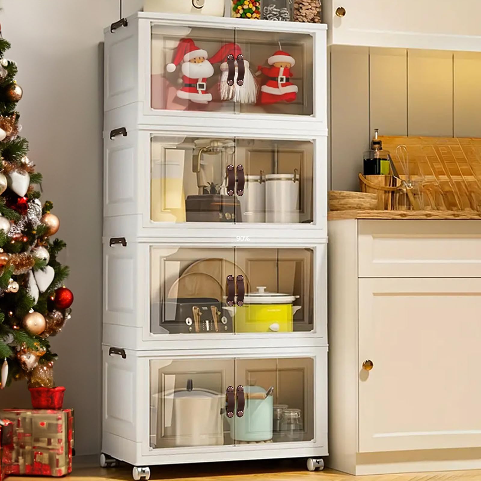 Large Storage Box with Lids,Collapsible Large Storage Bins Plastic ...