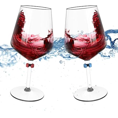 Amazon.com | Gyykzz Floating Wine Glasses for Pool, Shatterproof ...
