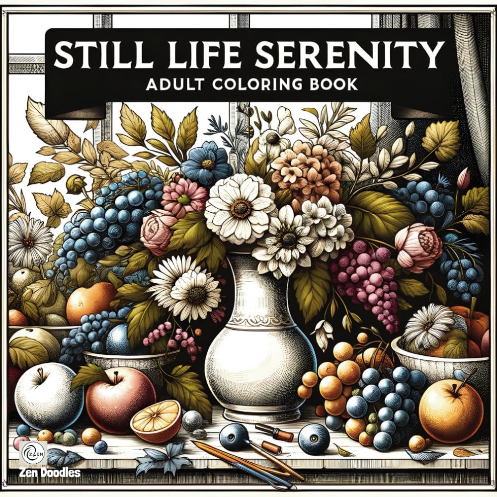 Amazon.com: Still Life Serenity: Coloring Book for Adults Featuring 50 ...