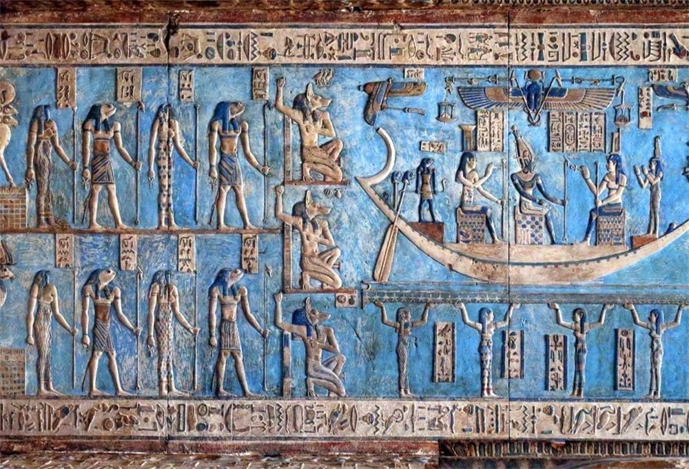 Amazon.com : AOFOTO 6x4ft Polyester Egypt Hieroglyphic Carvings ...