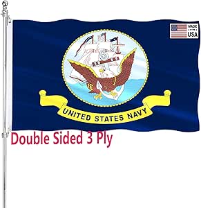 Amazon.com : Navy Flag 3x5 Outdoor Double Sided Military Heavy Duty Us ...