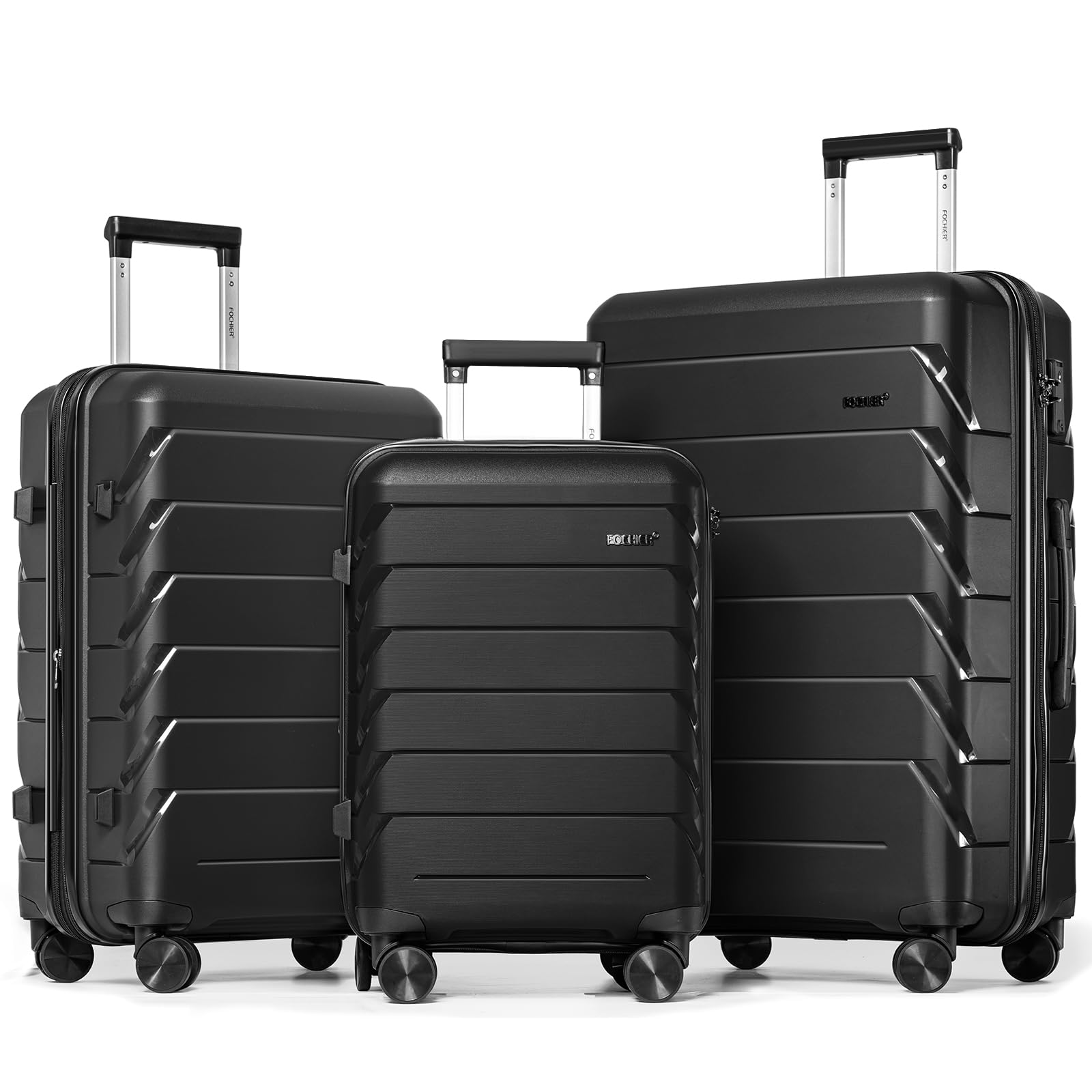 Amazon.com | FOCHIER F Expandable Luggage Sets 3 Piece With TSA Lock ...
