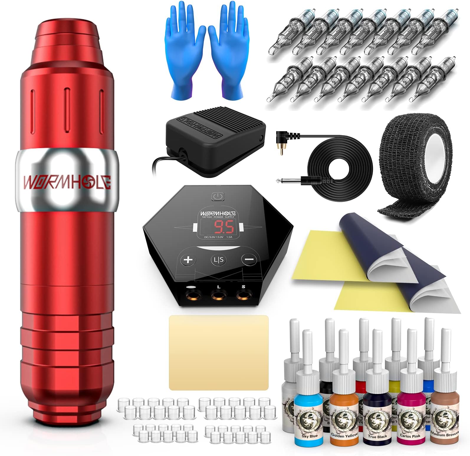 Amazon.com: Wormhole Tattoo Kit, Rotary Tattoo Pen for Beginner,Tattoo ...