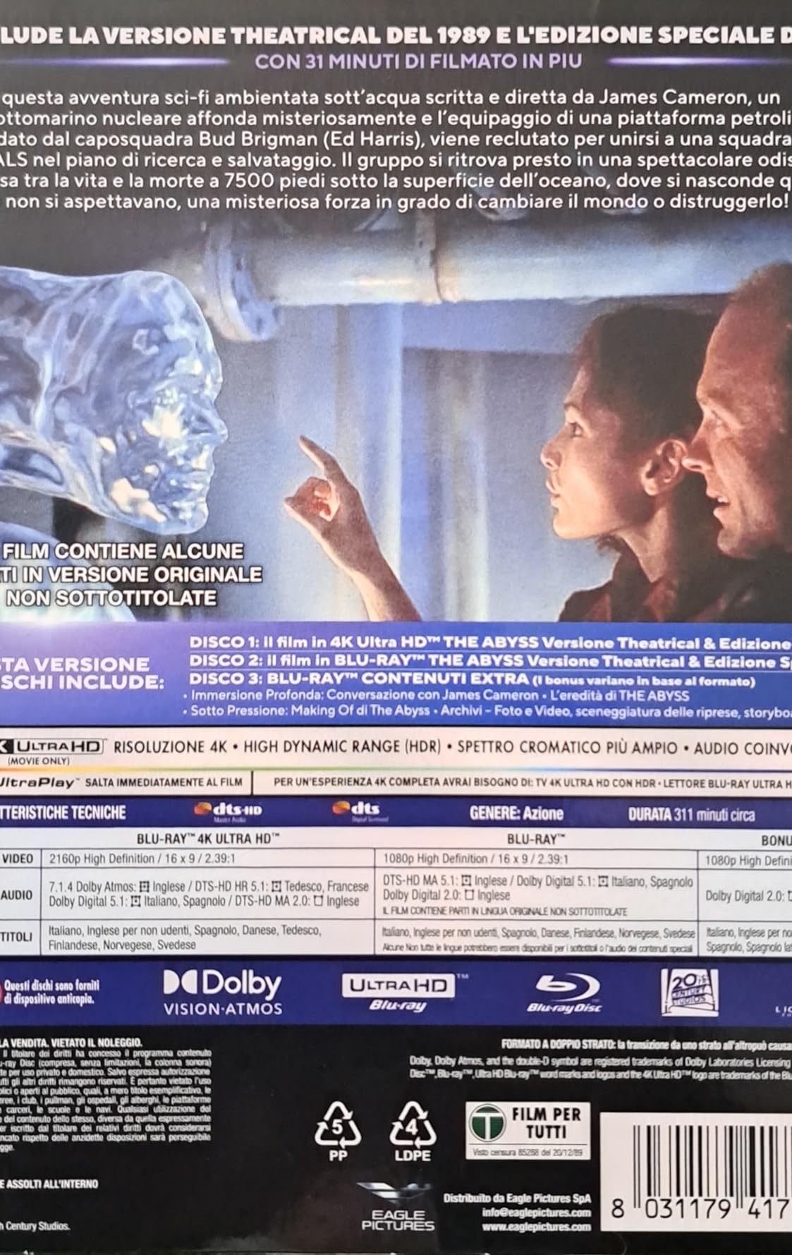 The Abyss (Two-Disc Special Edition) [DVD] [1989]: Amazon.co.uk: Ed ...