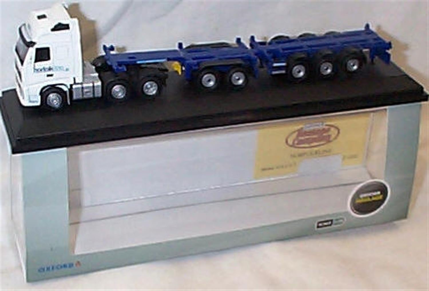 oxford haulage blue and white norfolkline vòlvò D-TEC combi trailer ...