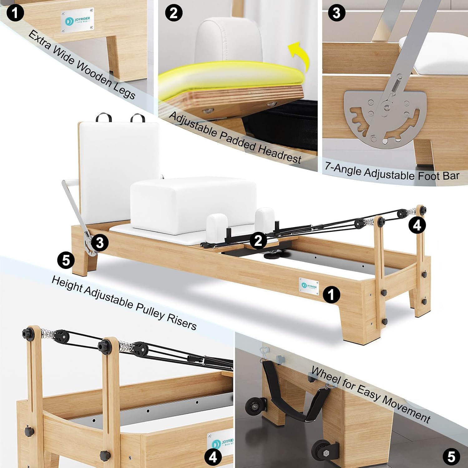JOYRIDER Pilates Reformer, 92 Foldable Pilates Thailand | Ubuy