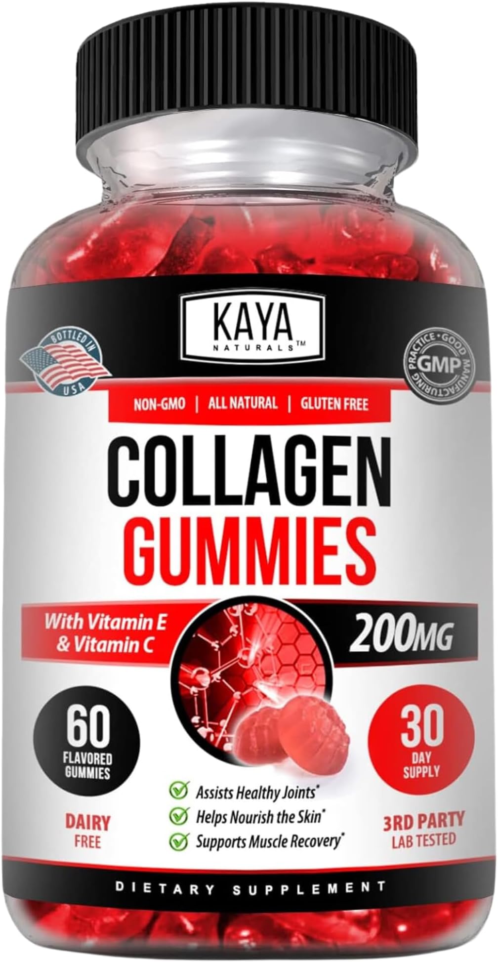 Amazon.com: Kaya Naturals Collagen Gummies for Men & Women Supplement ...