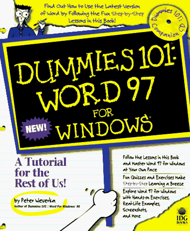 Dummies 101: Word 97 for Windows (For Dummies): Weverka, Peter, Dummies ...