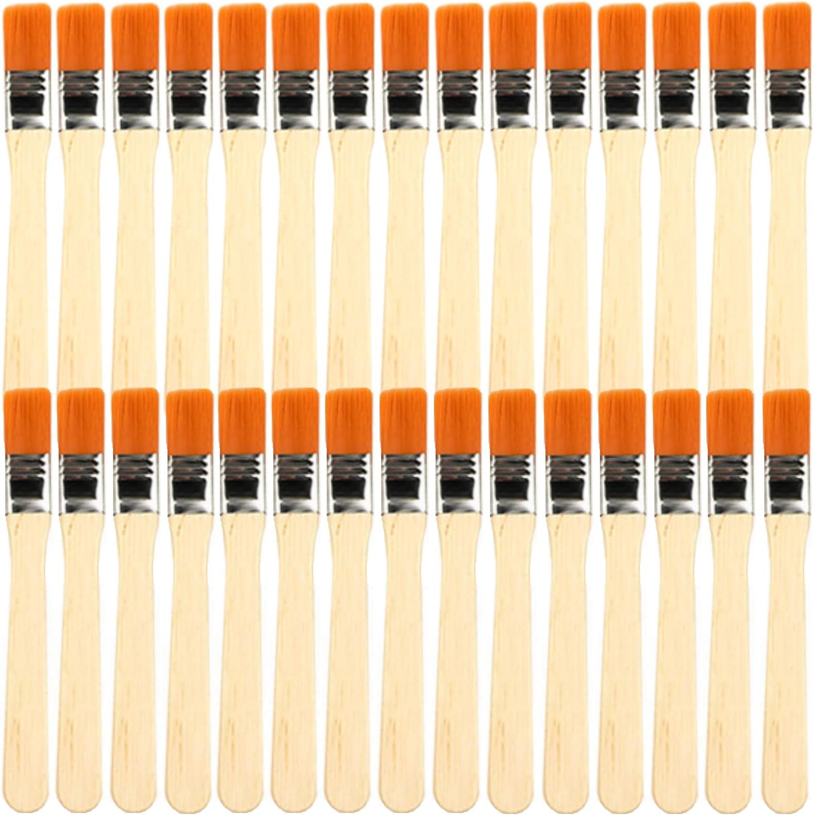 YEMPOR Pinselset 36 STK 25,4 mm Flachpinsel mit Holzgriff, Perfekt für ...